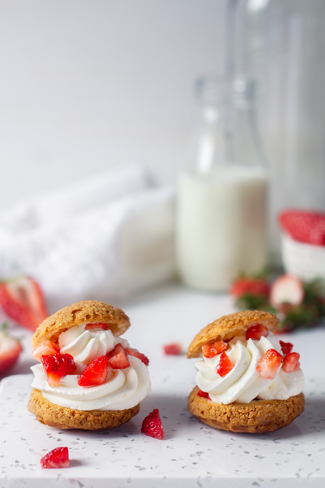 Choux chantilly fraises - Ma vie caramel